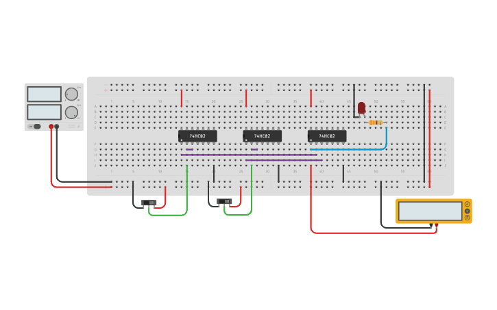 Circuit design AND Gate using NOR Gate - Tinkercad