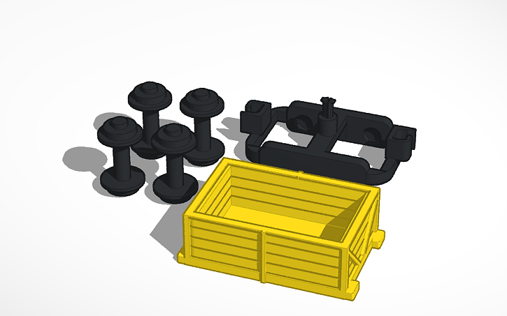 3D design Narrow Gauge Mine Cart (O Gauge) - Tinkercad