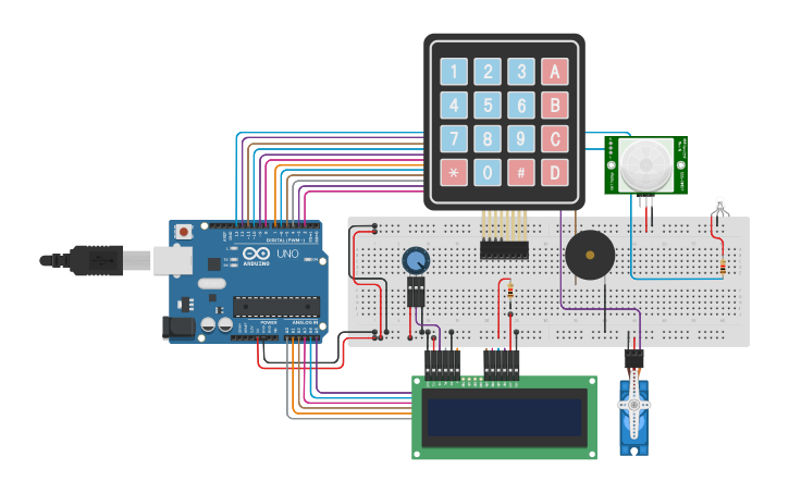 Circuit design Final Security System - Tinkercad