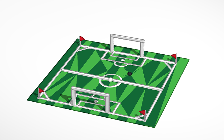 3D design Soccer Pitch - Tinkercad