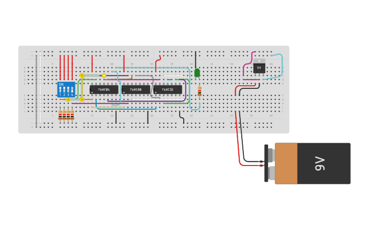 Circuit design Compuerta Lógica Combinacional VI | Tinkercad