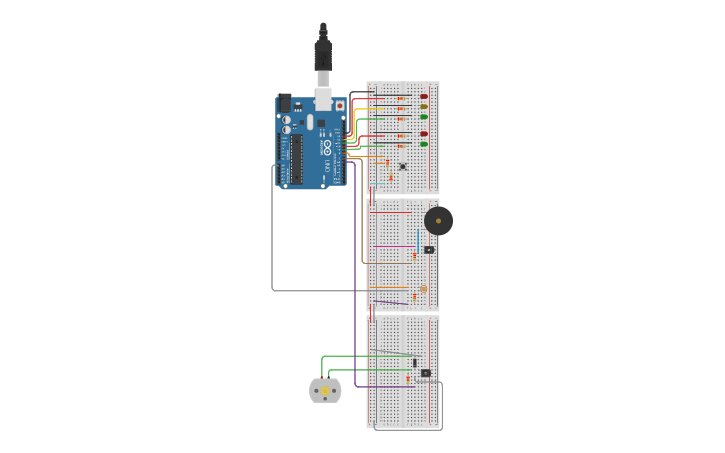 Circuit design Pedestrian Lights - Tinkercad