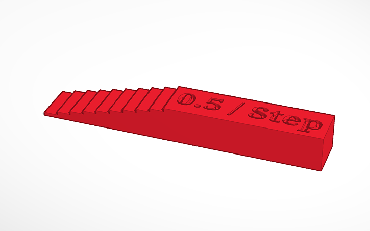 3D design Step Gauge (0.5mm / step) - Tinkercad
