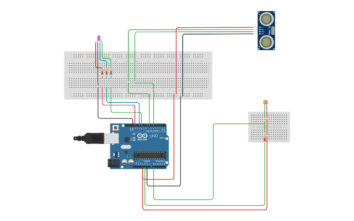 Circuit design LED - Tinkercad