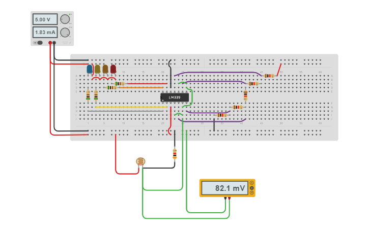 Circuit design Sistem Sensor | Tinkercad