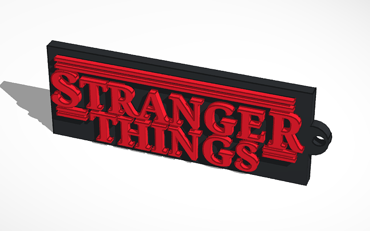 3D design Stranger Things Keychain (original) | Tinkercad