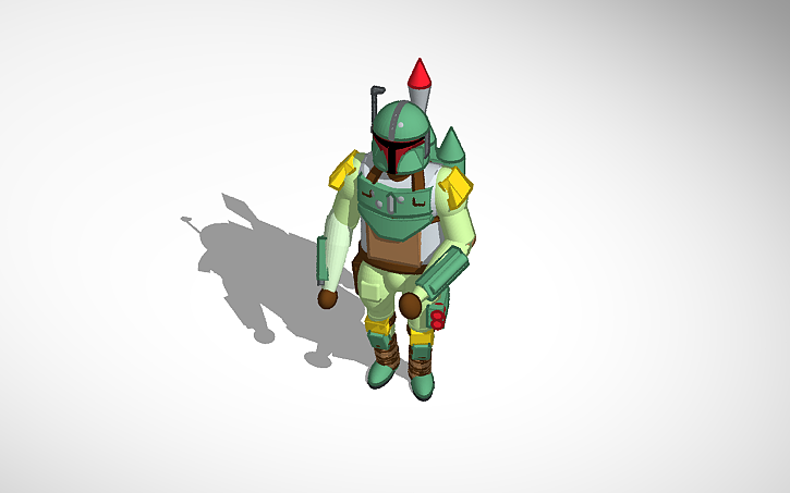 3D design Boba Fett - Tinkercad