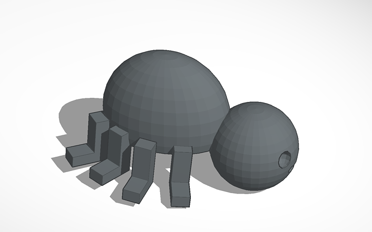3D design cute spider | Tinkercad