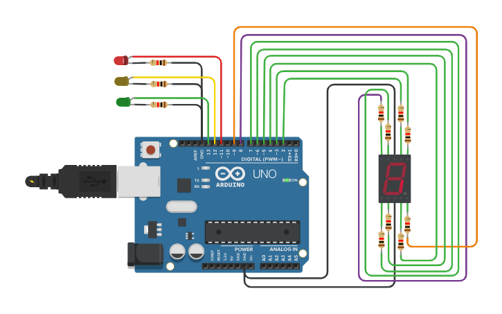 Circuit Design 7 Segmen Function Tinkercad