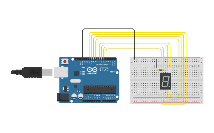 Circuit design Arduino - Atuador - Display | Tinkercad