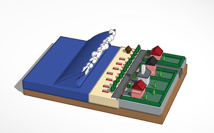 3D design tsunami - Tinkercad