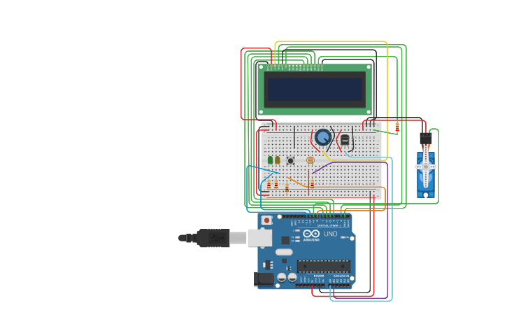 Circuit design hand washing - Tinkercad