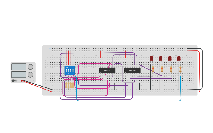 Circuit design 2's COMPLEMENT GROUP 5 | Tinkercad
