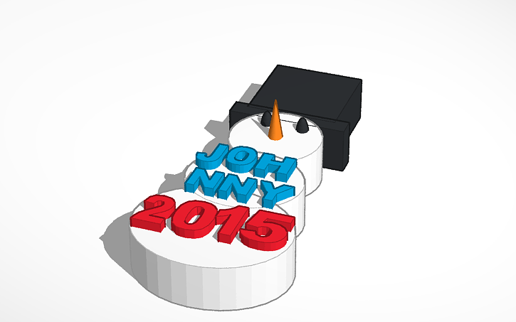 3D design snowman - Tinkercad