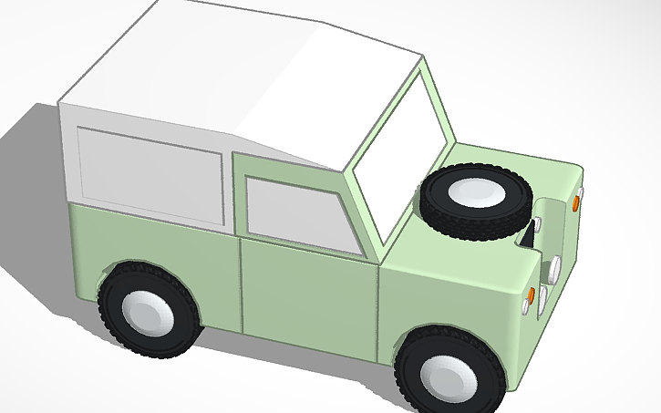 3D design land rover series 3 - Tinkercad