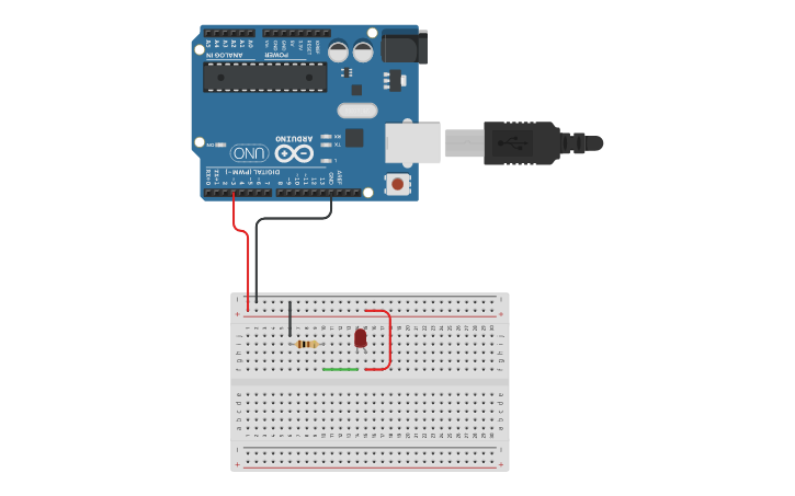 Circuit design LED fade - Tinkercad