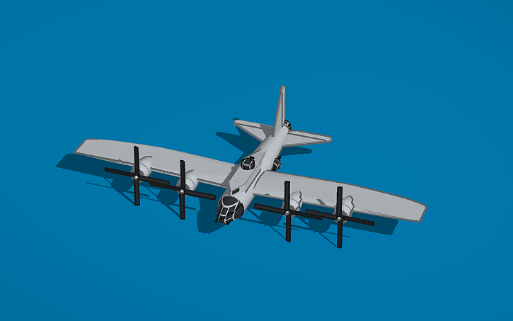 3D design Boeing B-19 - Tinkercad