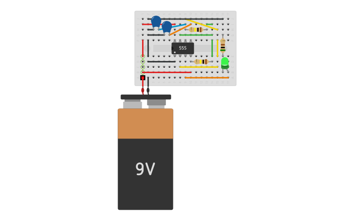 Circuit Design 555 Hardware Blink Circuit Tinkercad