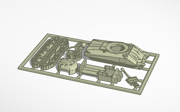 3D design tank card kit - Tinkercad