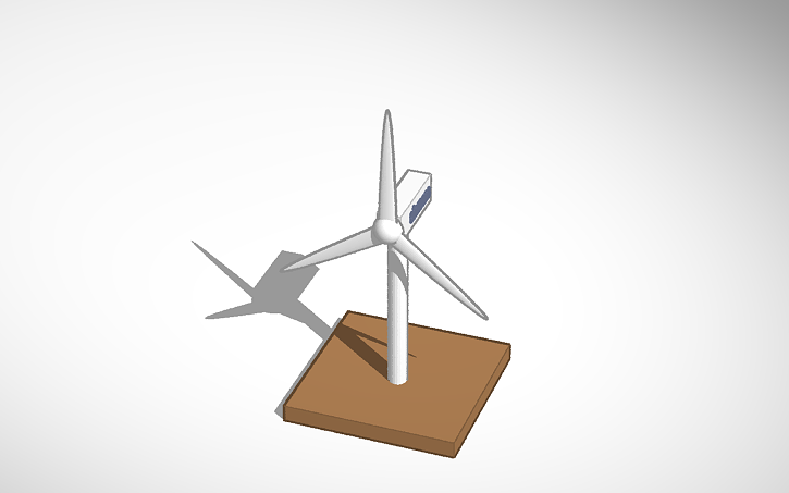 3D design wind turbine - Tinkercad