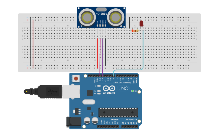 Circuit design Sensor Ultrasónico HC-SR04 (2) | Tinkercad