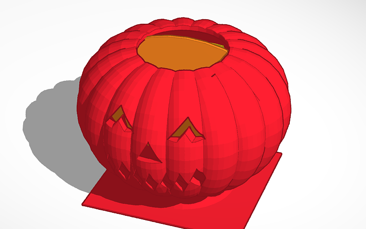 3D design Halloween Jack-O-Lantern | Tinkercad