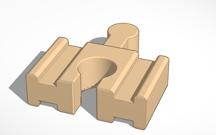 3D design 1'' straight wooden train track | Tinkercad