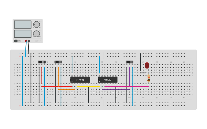 Circuit design Lab 2 figure 2.2 | Tinkercad