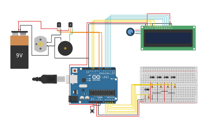 Circuit design AUTOMATIC WATER PUMP - Tinkercad
