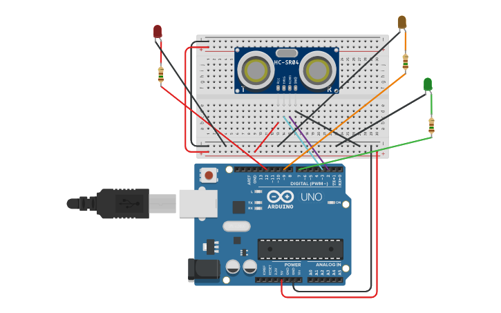 Circuit design 4 reto laboratorio - Tinkercad