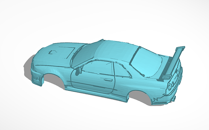 3D design nissan gtr r34 body - Tinkercad
