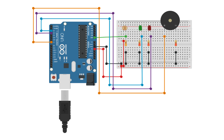 Circuit Design Temperature Monitoring System Tinkercad