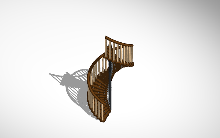 3D design Spiral Staircase V2 - Tinkercad