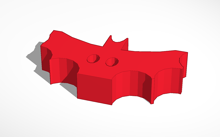 3D design Copy of Lesson: Bat button result | Tinkercad