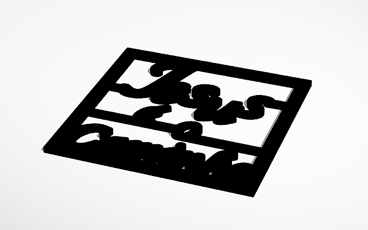 3D design JESUS É O CAMINHO - Tinkercad