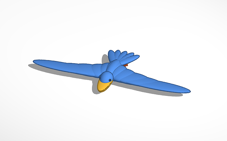 3D design bird attempt #1 - Tinkercad