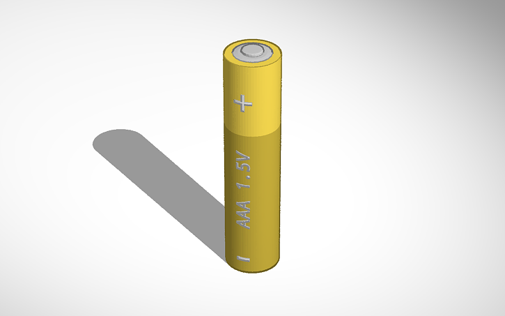 3d Design Aaa Battery Tinkercad