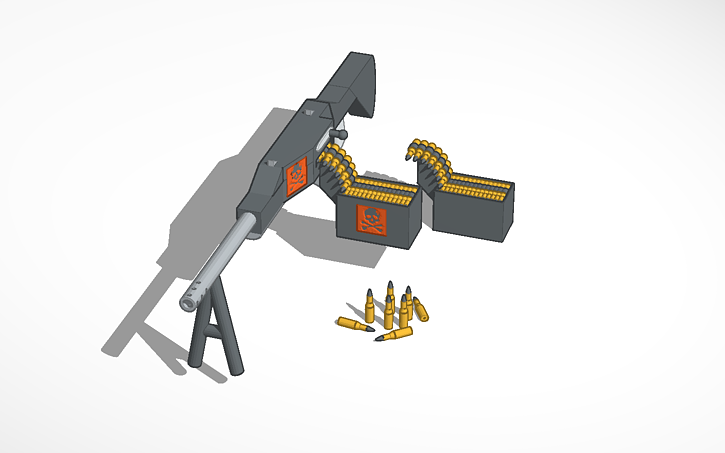 3D design machine gun | Tinkercad