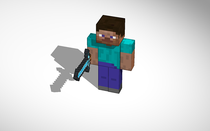 3D design Minecraft Steve - Tinkercad