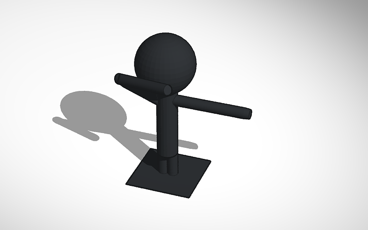 3D design dabing stick-man | Tinkercad