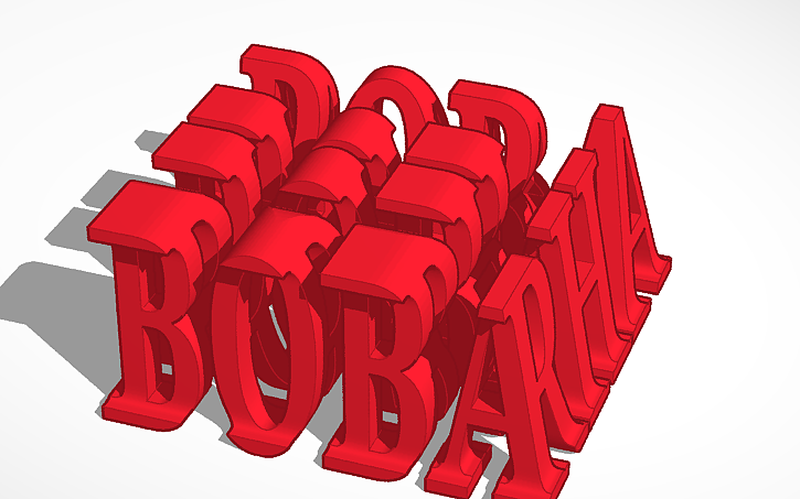 3D design Dual text | Tinkercad
