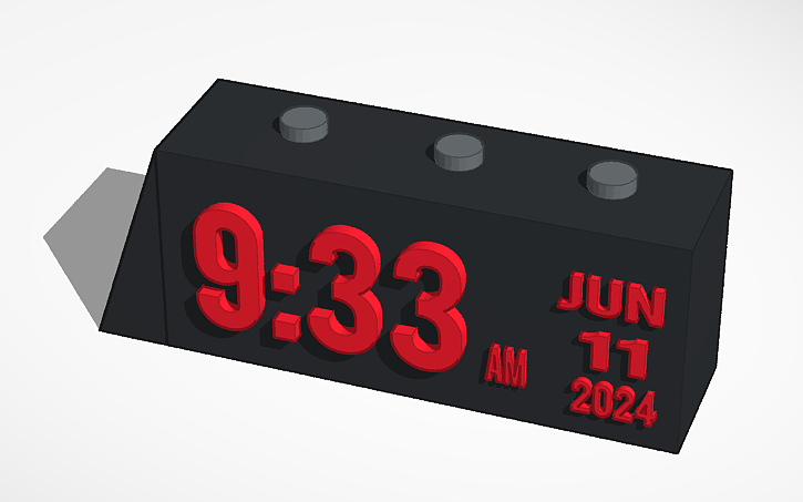 3D design Digital Clock - Tinkercad