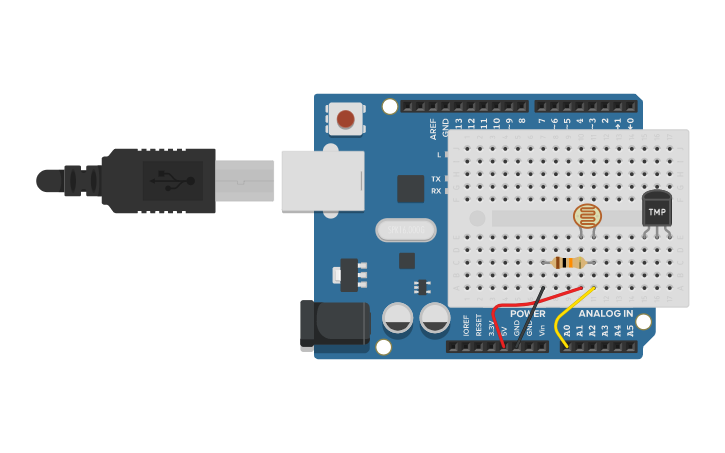 Circuit Design Weather Monitoring System Tinkercad