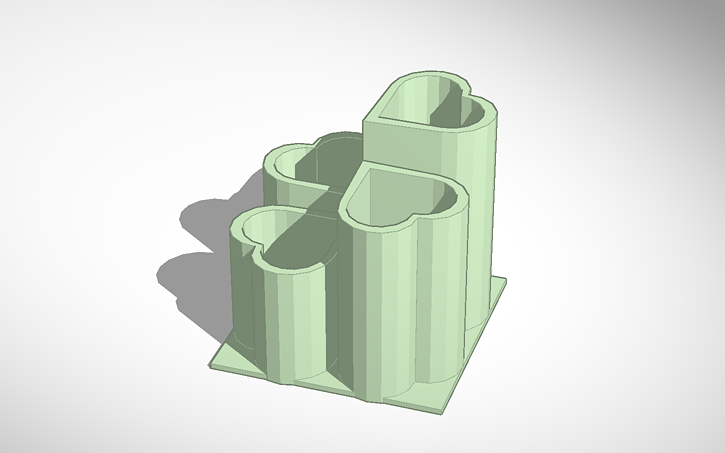 3D design Desk Tidy Clover | Tinkercad