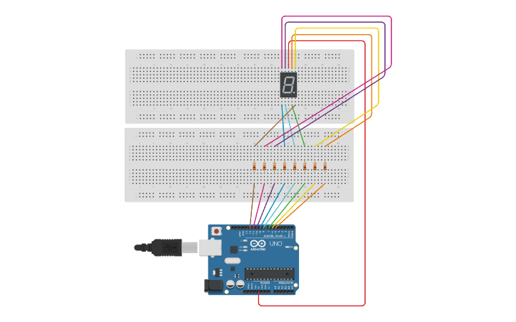 Circuit design Lab 20 Breadboard - Tinkercad