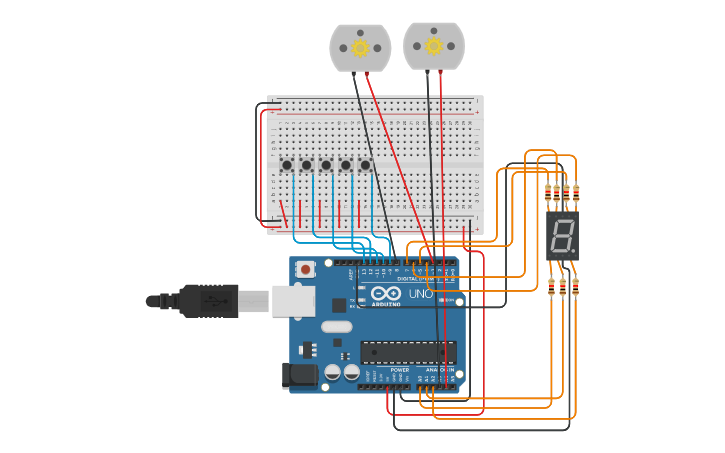 Circuit design Elevador 4 And | Tinkercad