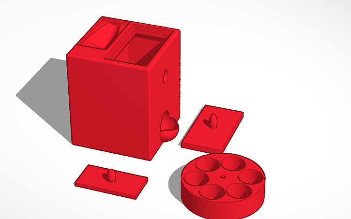 3D design candy dispenser - Tinkercad