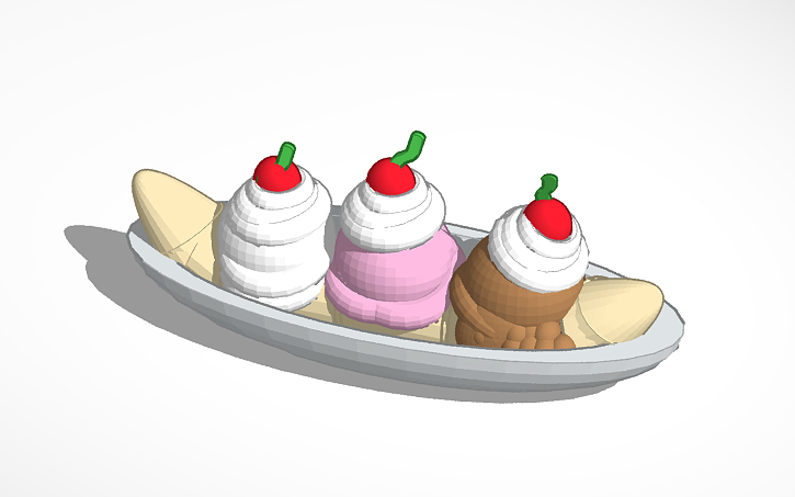 3D design Banana split | Tinkercad