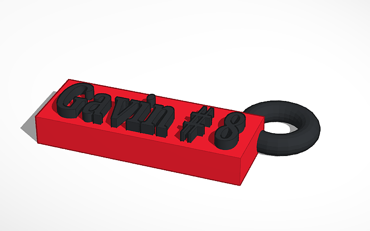 3d Design Gavin Greig Keychain 2020 Tinkercad 