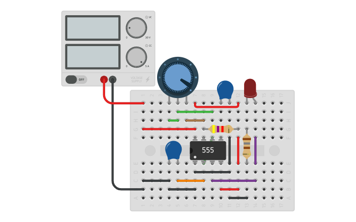 Circuit Design 555 Timer Tinkercad